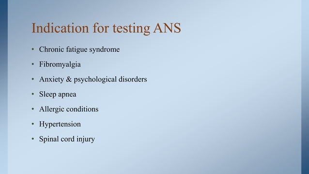 Autonomic nervous system testing | PPTX