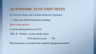 Autonomic nervous system testing | PPTX