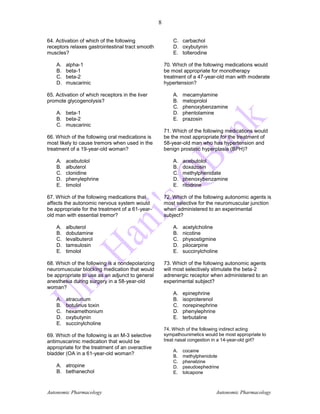 Autonomic pharm | PDF