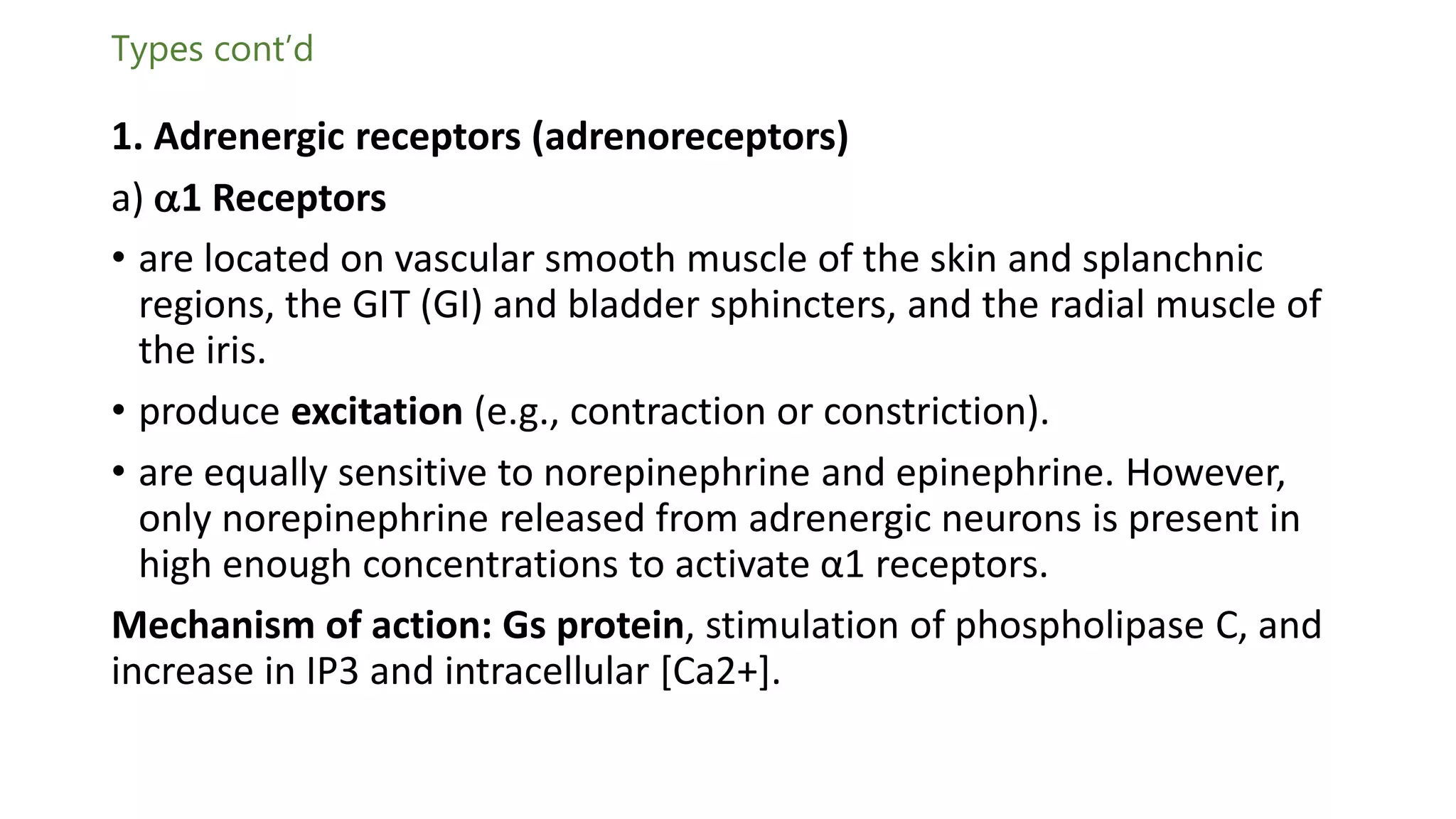 Autonomic receptors and drugs | PPT
