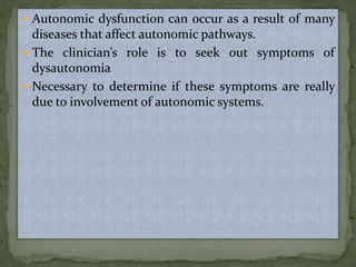 Autonomic testing | PDF