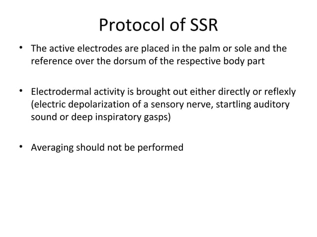 Autonomic Nervous System (SSR) Testing | PPT | Brain and Nervous System ...