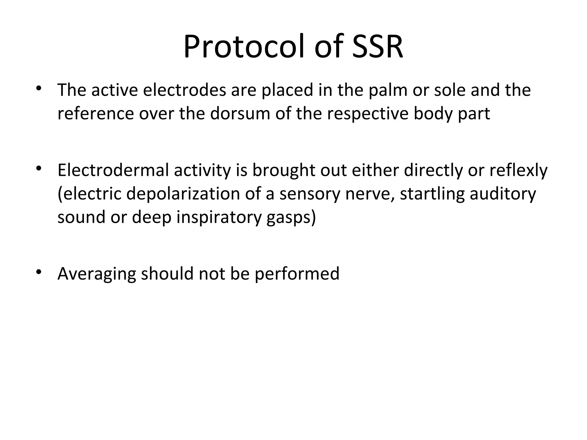 Sympathetic Skin Response (SSR) Testing | PPT