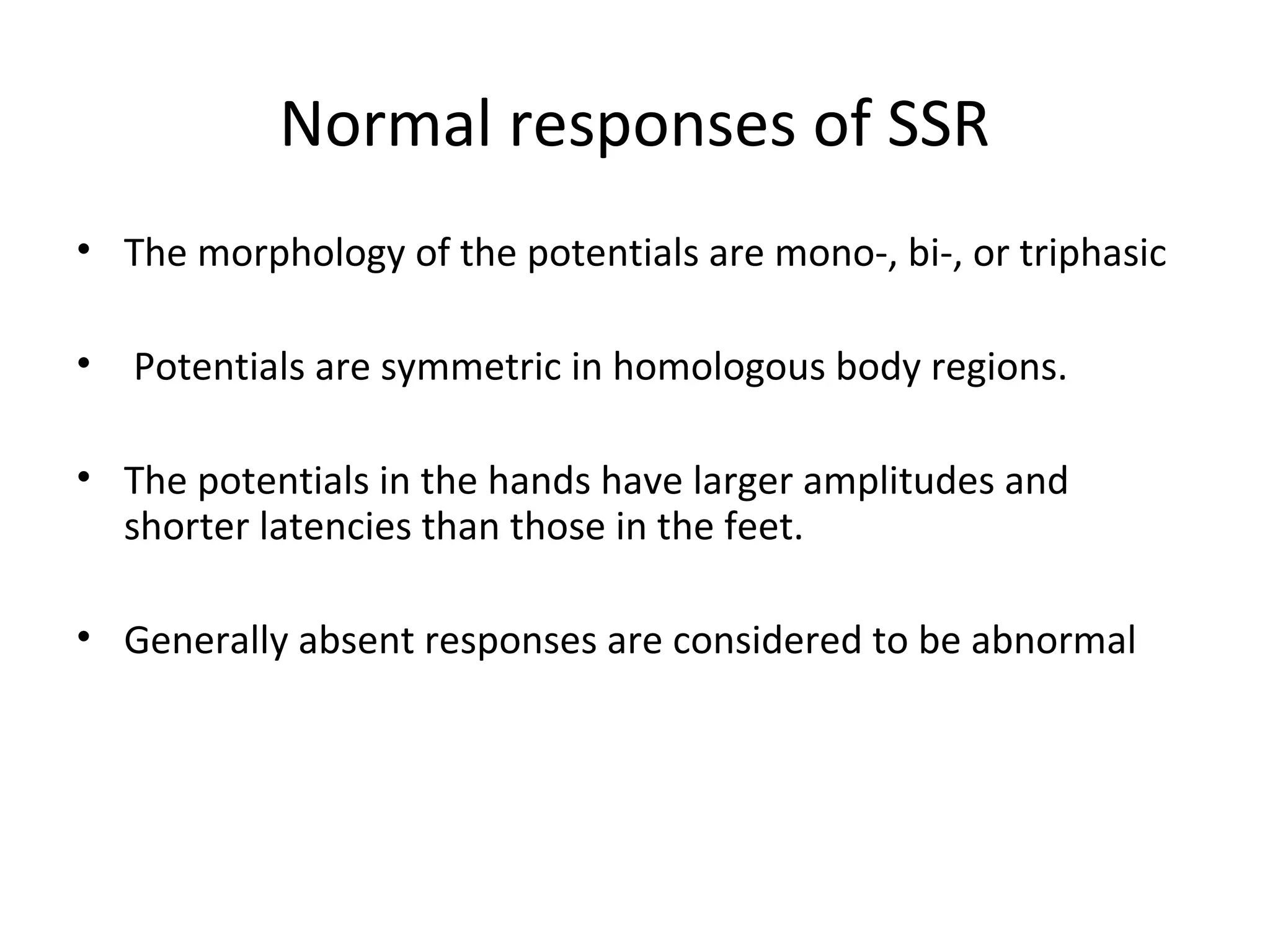 Sympathetic Skin Response (SSR) Testing | PPT