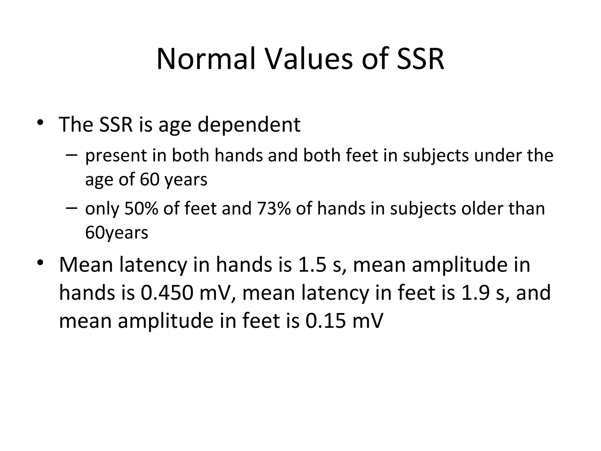 Sympathetic Skin Response (SSR) Testing | PPT