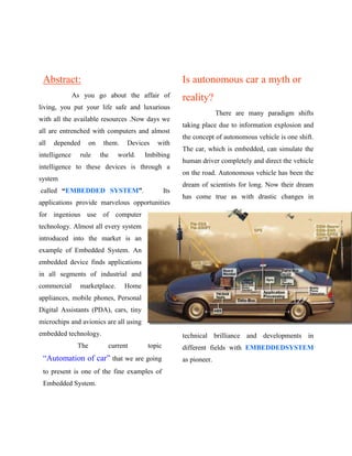 Autonomous | DOCX | Driverless Cars | Auto Type