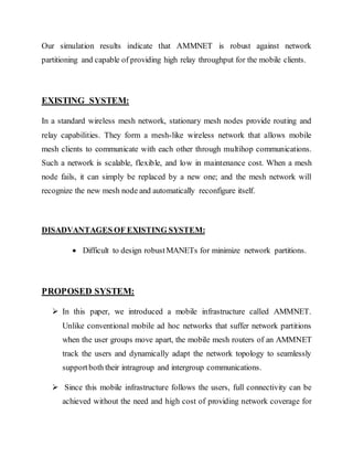 IEEE 2014 DOTNET MOBILE COMPUTING PROJECTS Autonomous mobile-mesh-networks | DOCX | Computer ...