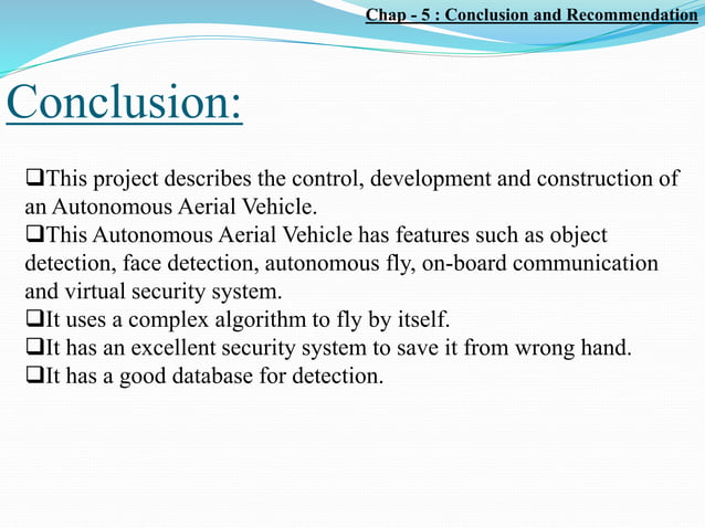Autonomous aerial vehicle based on computer vision | PPT