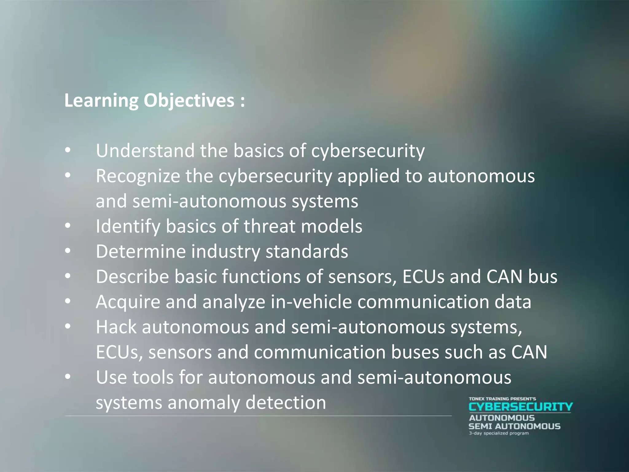 Autonomous and Semi-Autonomous Cybersecurity Training | PPTX ...