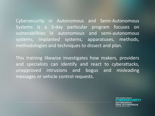 Autonomous and Semi-Autonomous Cybersecurity Training | PPTX ...
