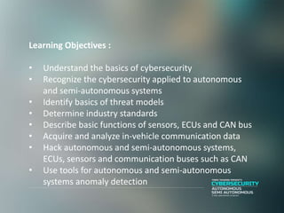 Autonomous and Semi-Autonomous Cybersecurity Training | PPTX ...