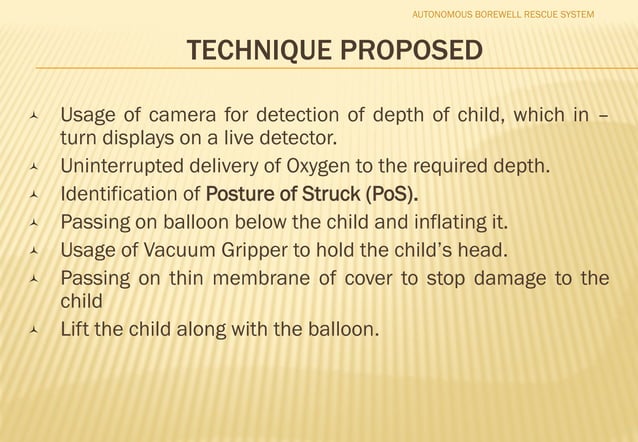 Autonomous borewell rescue system | PDF