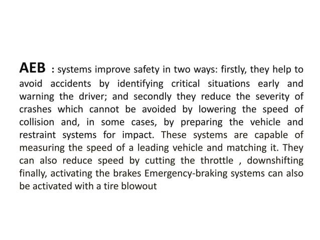 Autonomous braking system | PPT