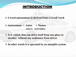 Autonomous car ; google car | PPT