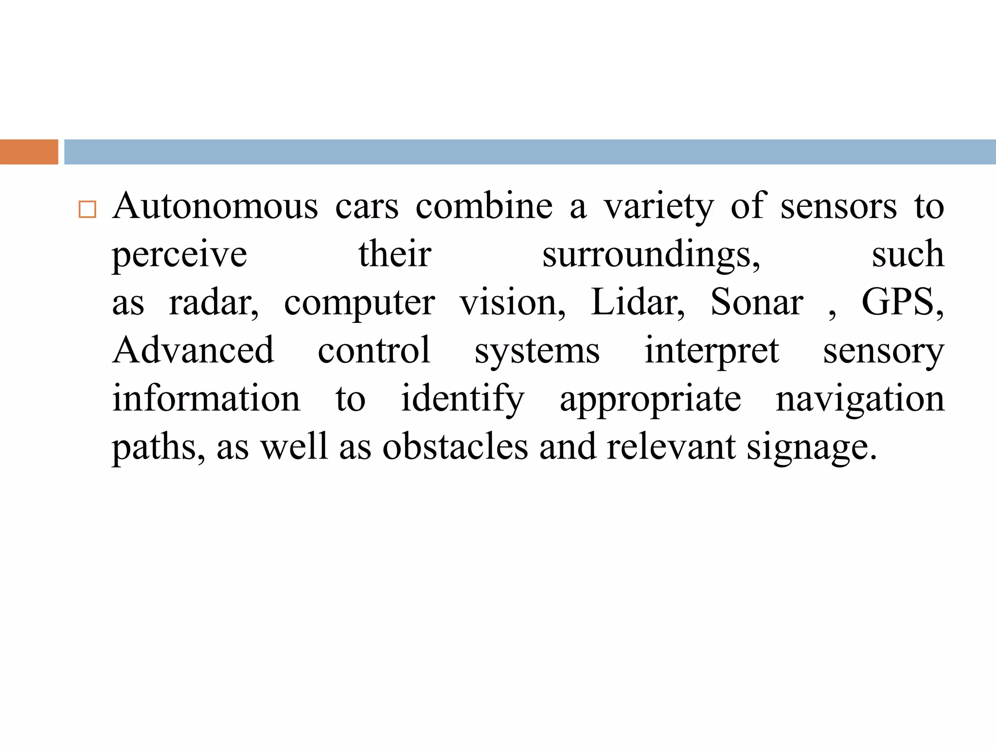 Autonomous car | PPTX