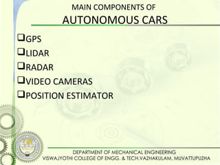 Autonomous cars | PPT