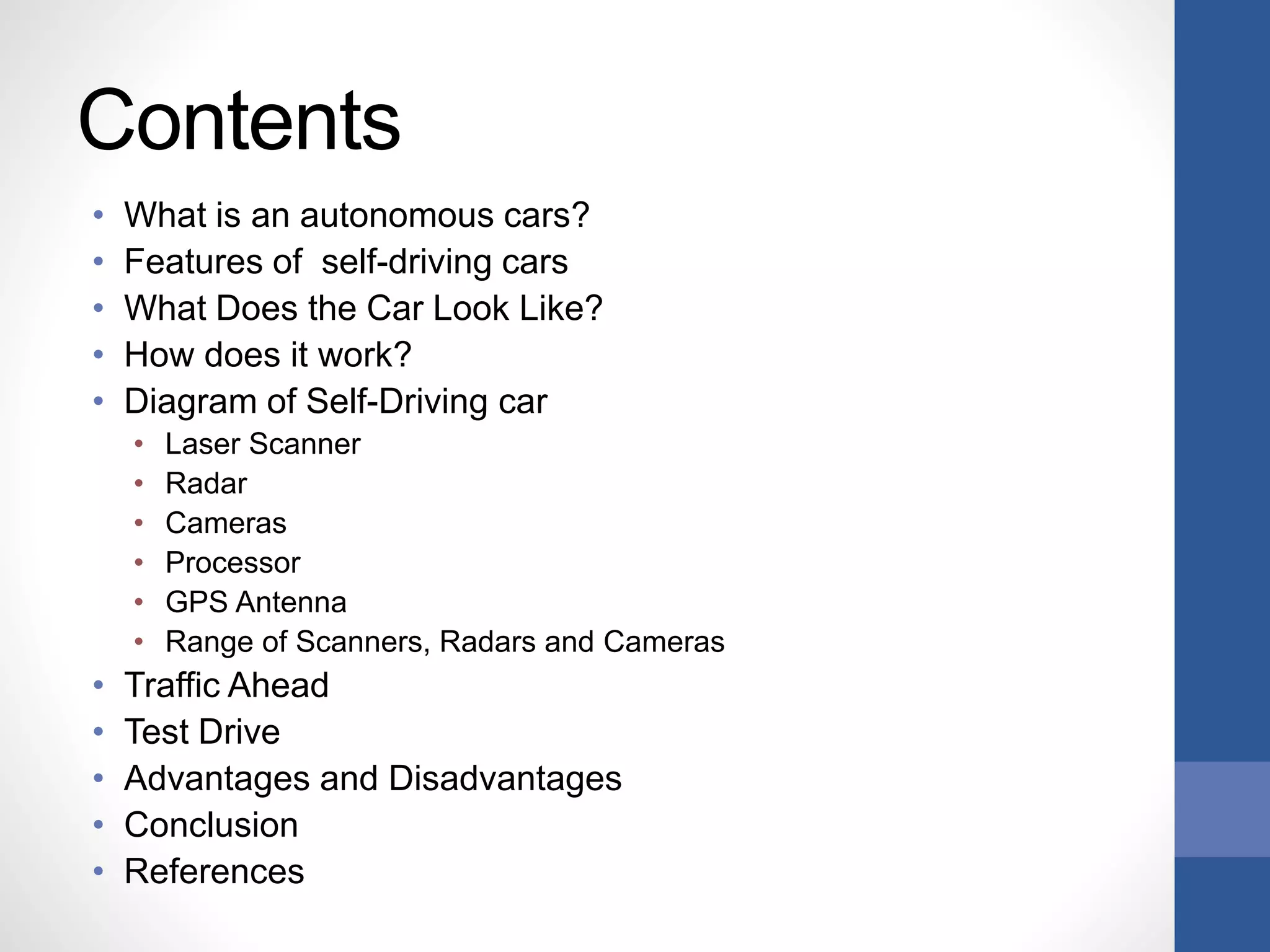 Autonomous cars | PPTX