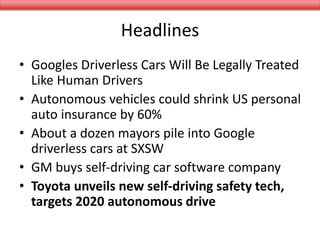 Driverless Cars | PPT
