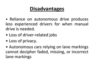 Autonomous cars | PPTX