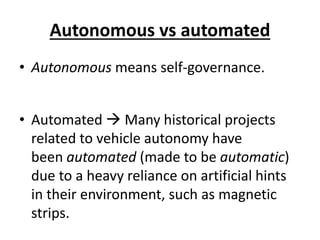 Autonomous cars | PPTX | Driverless Cars | Auto Type