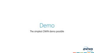 Building autonomous components with OWIN, PSake, NuGet, GitVersion and Swagger | PPT