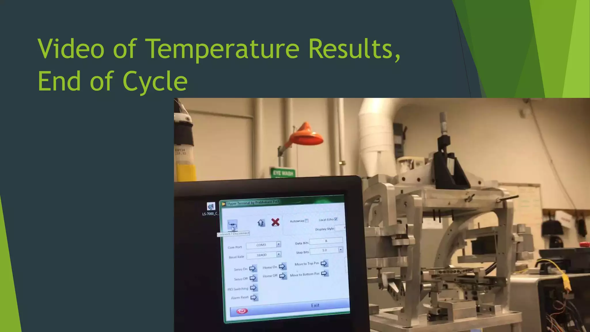Autonomous control of a thermal distortion tester | PPT