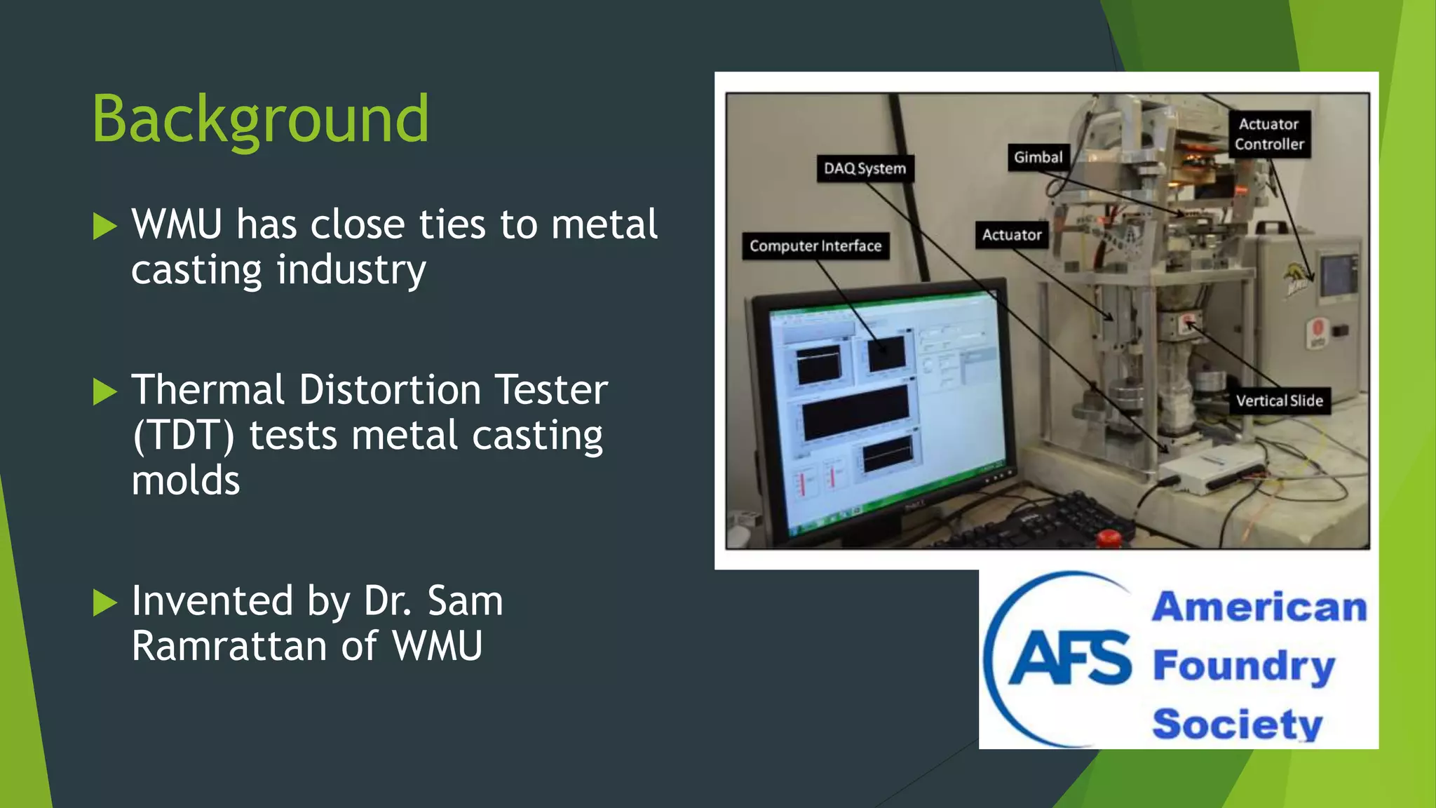 Autonomous control of a thermal distortion tester | PPT