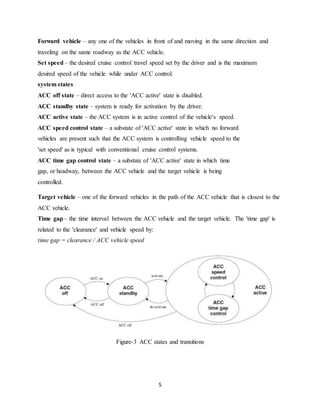 Autonomous cruise control Seminar report | DOCX