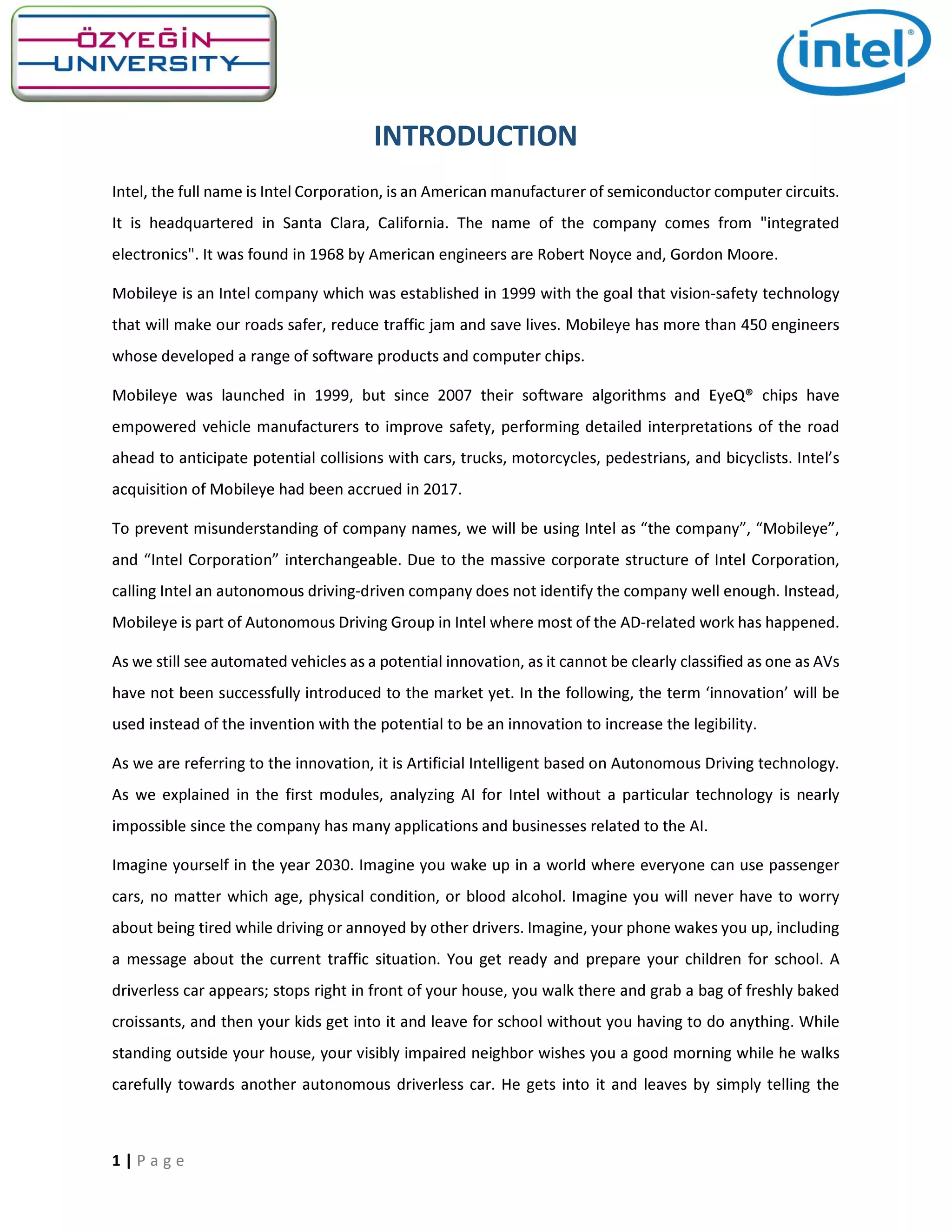 Autonomous Driving by Intel | PDF