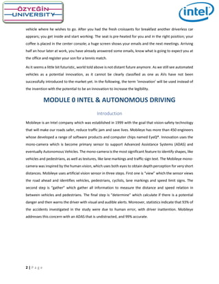 Autonomous Driving by Intel | PDF