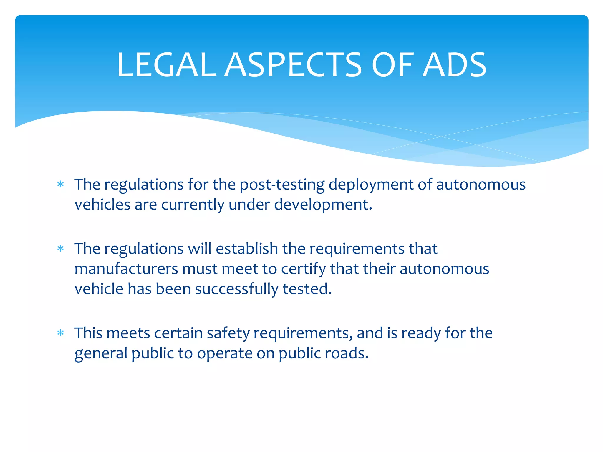 Autonomous driving system (ads) | PPTX