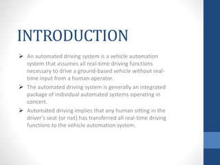 Autonomous driving system (ads) | PPTX