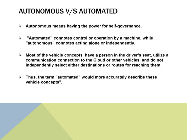 Autonomous driving system (ads) | PPTX