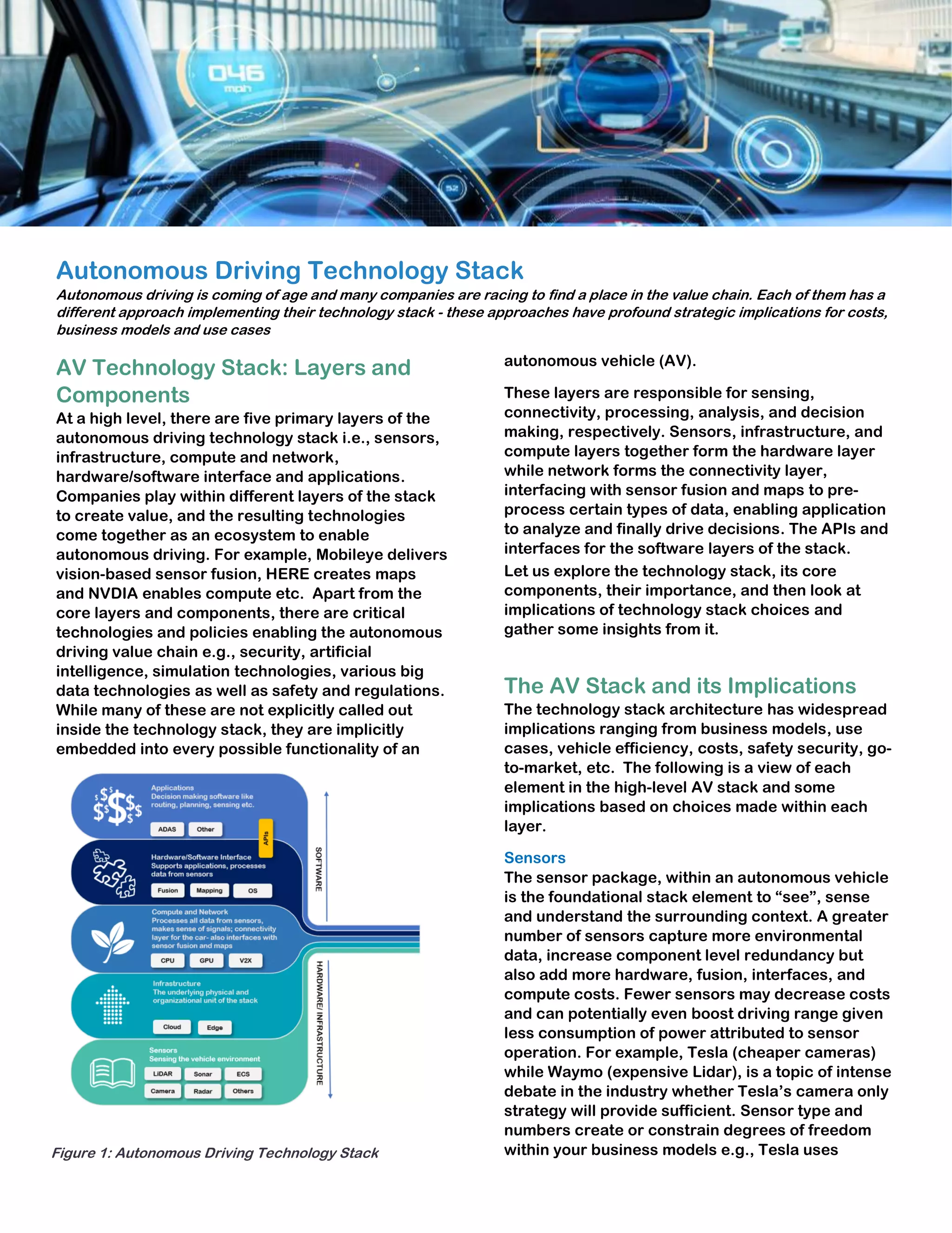 The Autonomous Driving Technology Stack | PDF