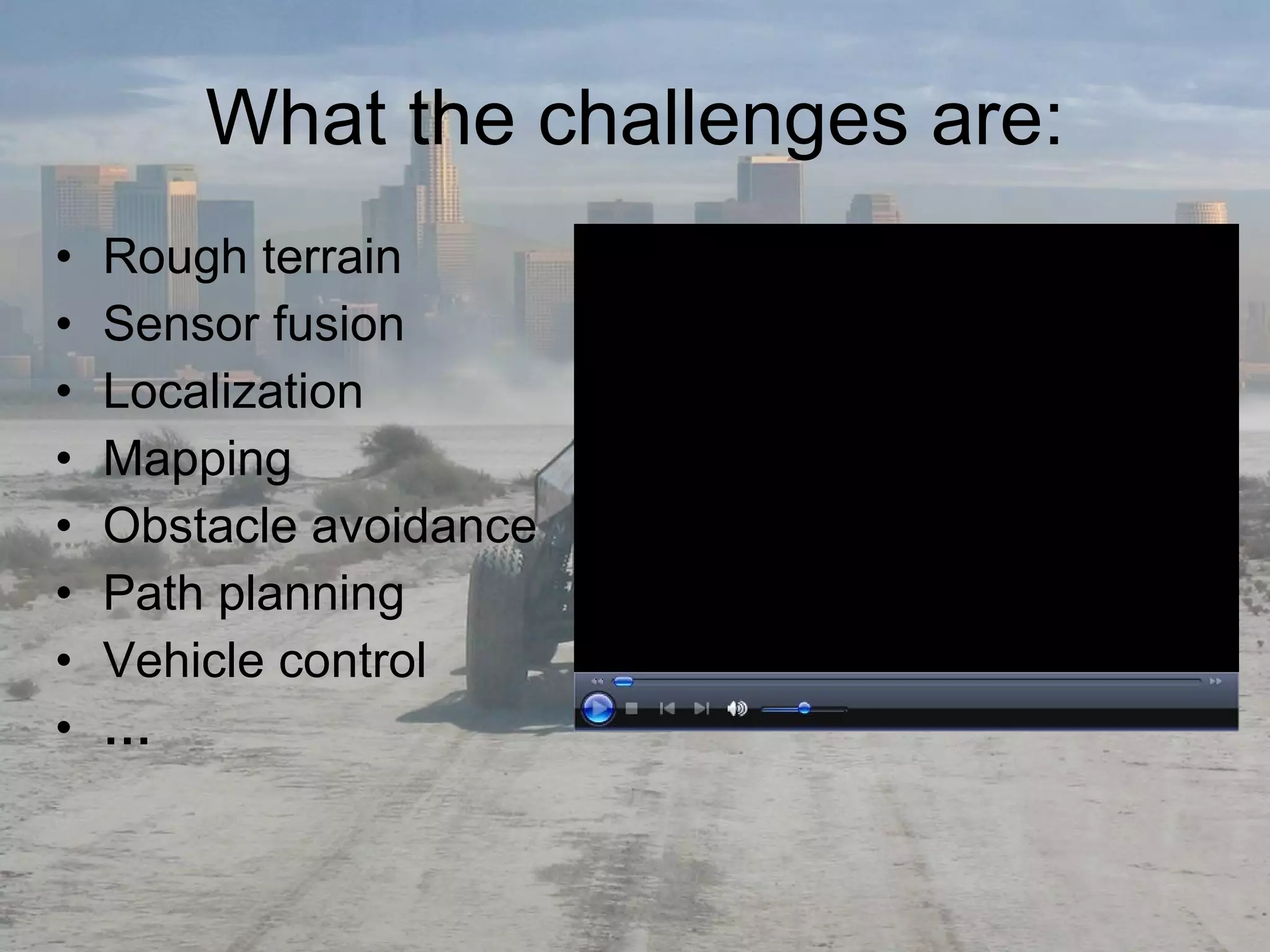 Autonomous Ground Vehicles The Darpa Grand Challenge | PPS