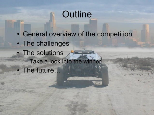 Autonomous Ground Vehicles The Darpa Grand Challenge | PPS | Robotics ...