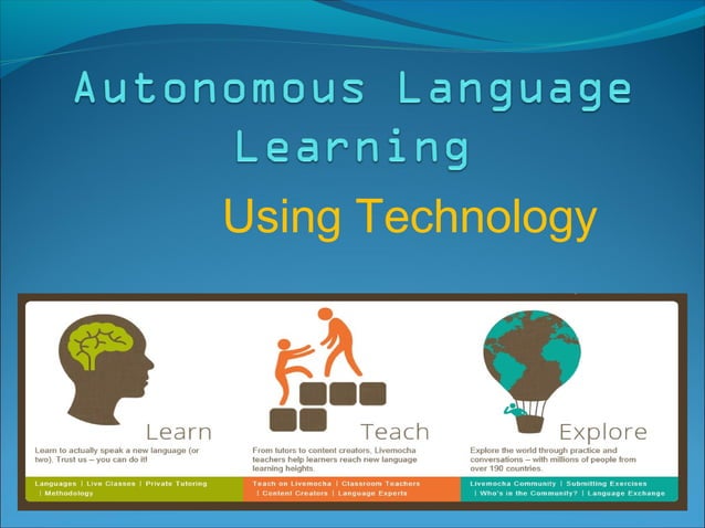 Autonomous Language Learning from JALTCALL 2013 | PPT