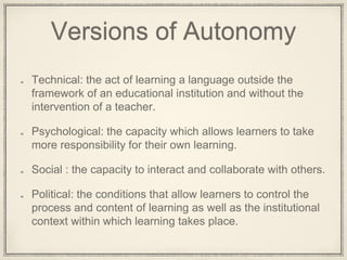 Autonomous learner | PPT