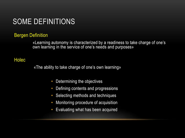 Autonomous learning + Audio | PPT