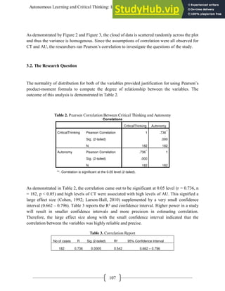 Autonomous Learning And Critical Thinking Inspecting The Association Among EFL Learners | PDF