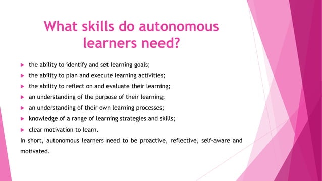 Autonomous Learning Sem 3.pptx | Educational Assessment | Education