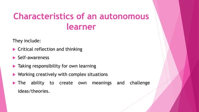 Autonomous Learning Sem 3.pptx | Educational Assessment | Education