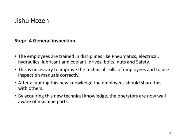 Autonomous maintenance Jishu Hozen | PPTX | Indoor Environmental ...