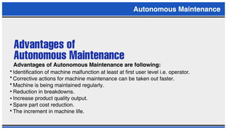 AUTONOMOUS MAINTENANCE PRESENTATION | PDF