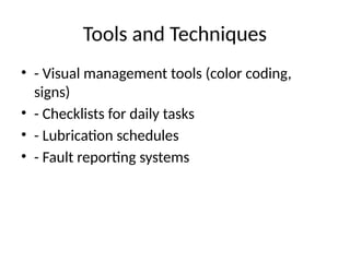 Autonomous Maintenance for Engineers and Operators | PPT