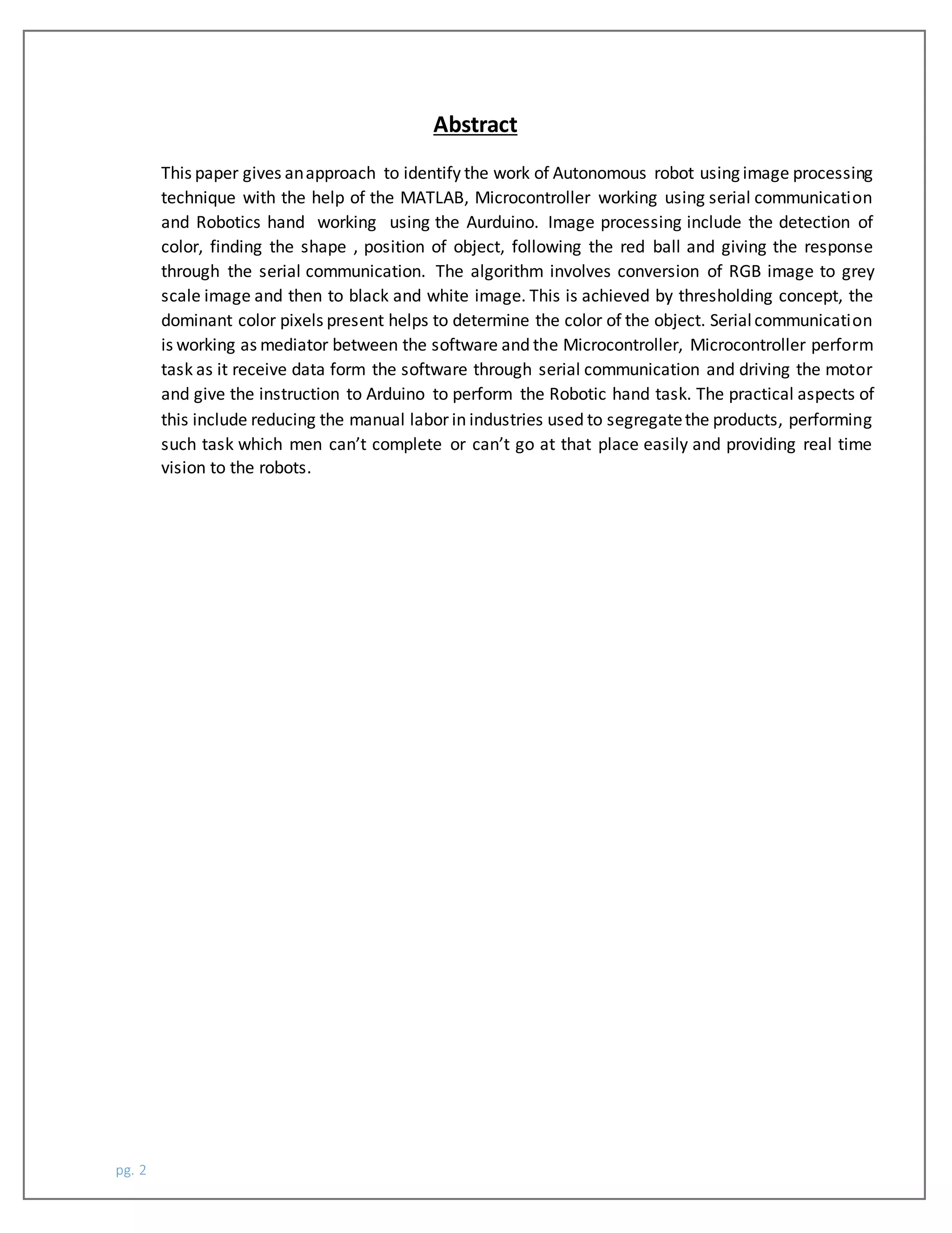 Autonomous robot | PDF