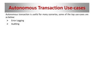 Autonomous transaction | PDF