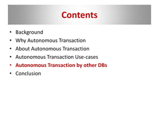 Autonomous transaction | PDF | Databases | Computer Software and Applications