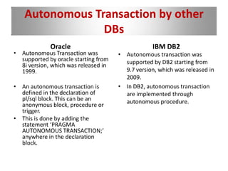 Autonomous transaction | PDF