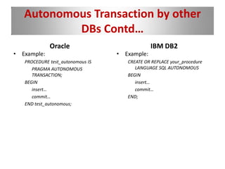 Autonomous transaction | PDF